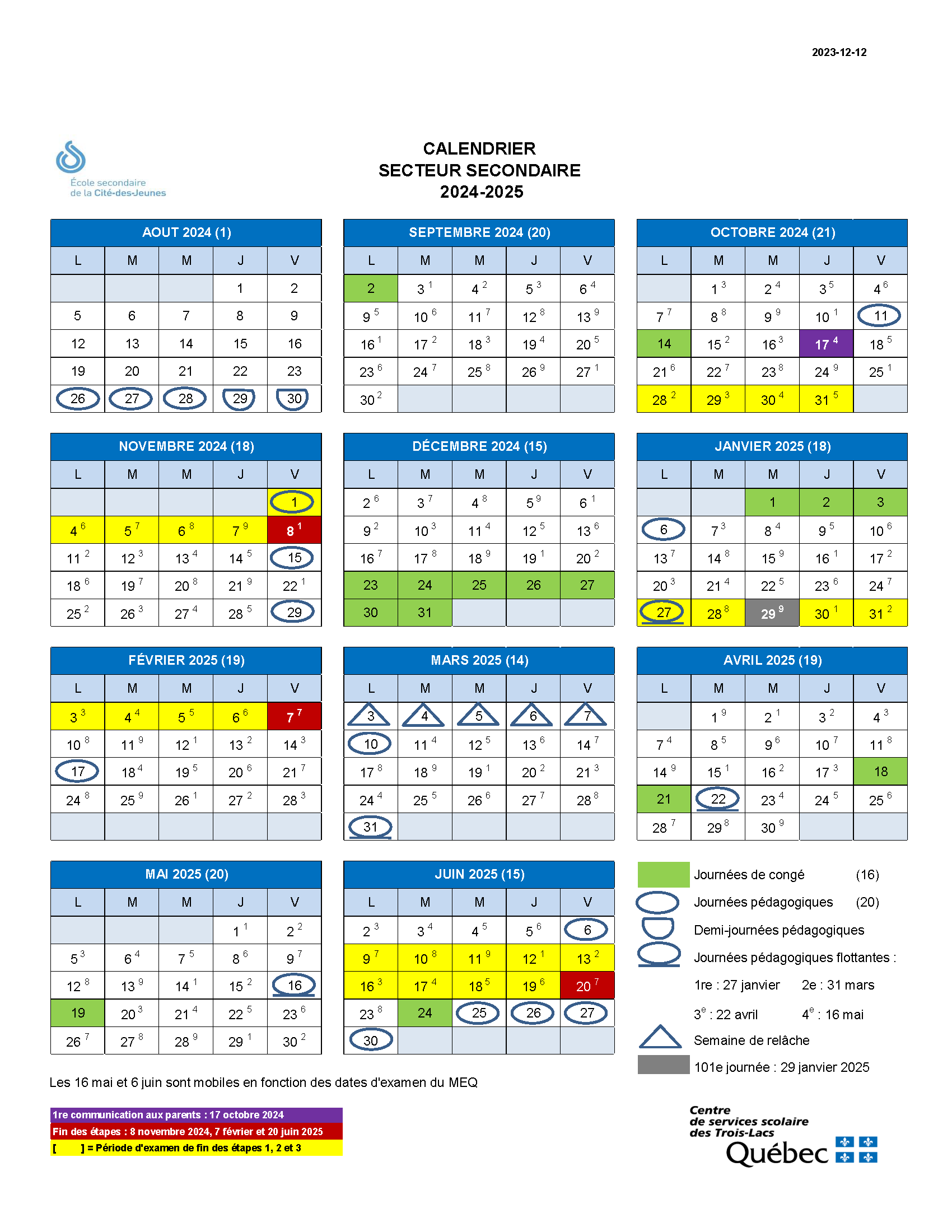 Informations et documents utiles